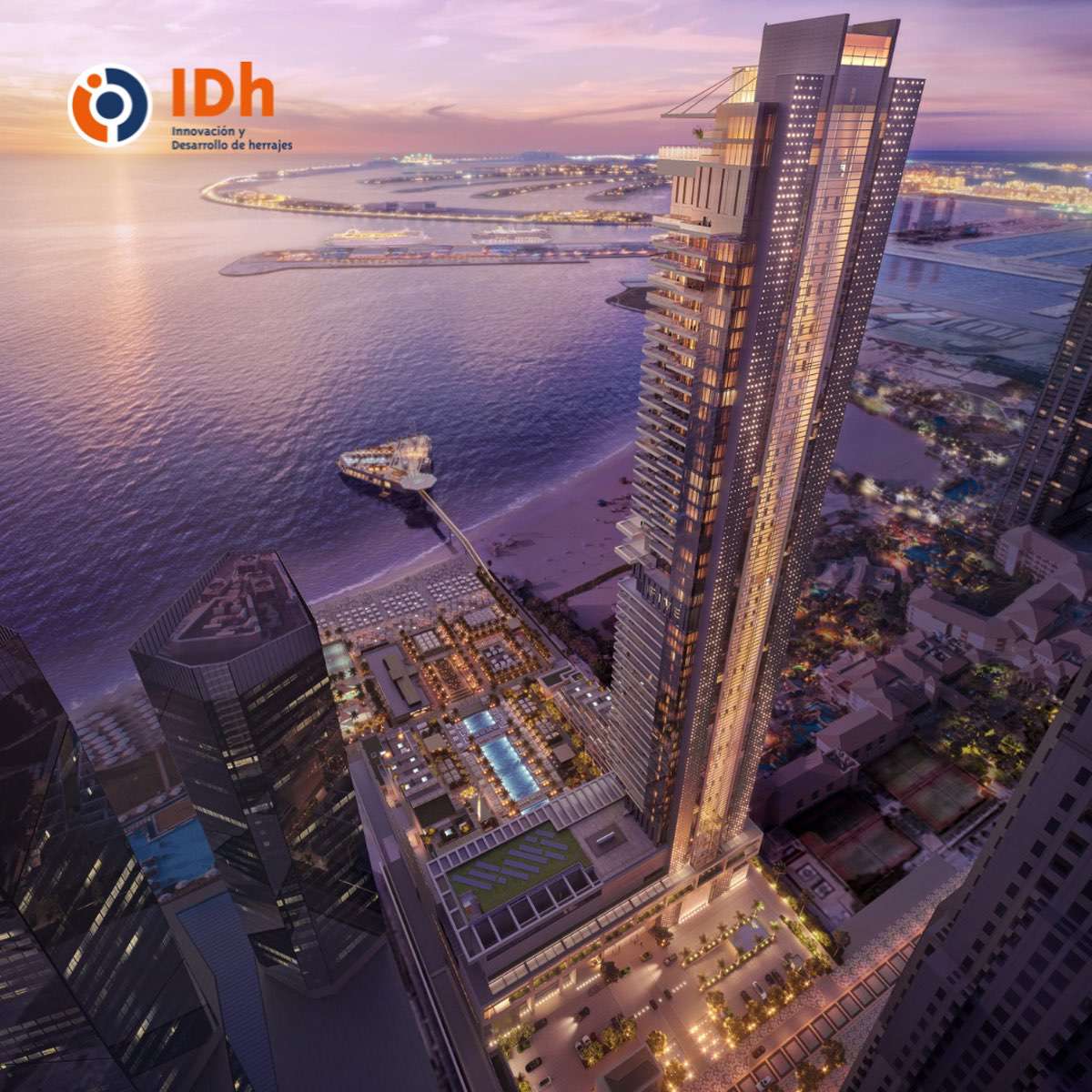El herraje de corrediza elevable de IDh presente en Dubai – Amevec